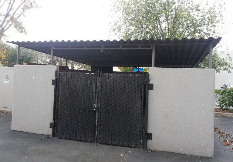 Storage & Trash Area Covers - Commercial Fence Company, Chain Link ...